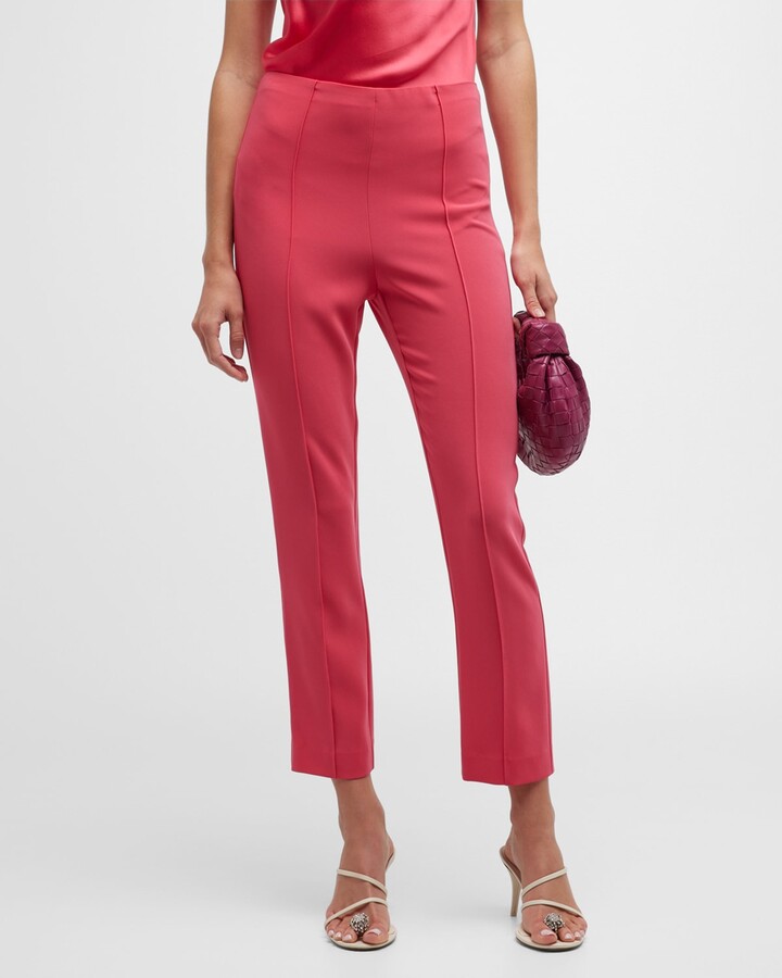 Cinq à Sept Brianne Pintuck Cropped Crepe Pants - ShopStyle