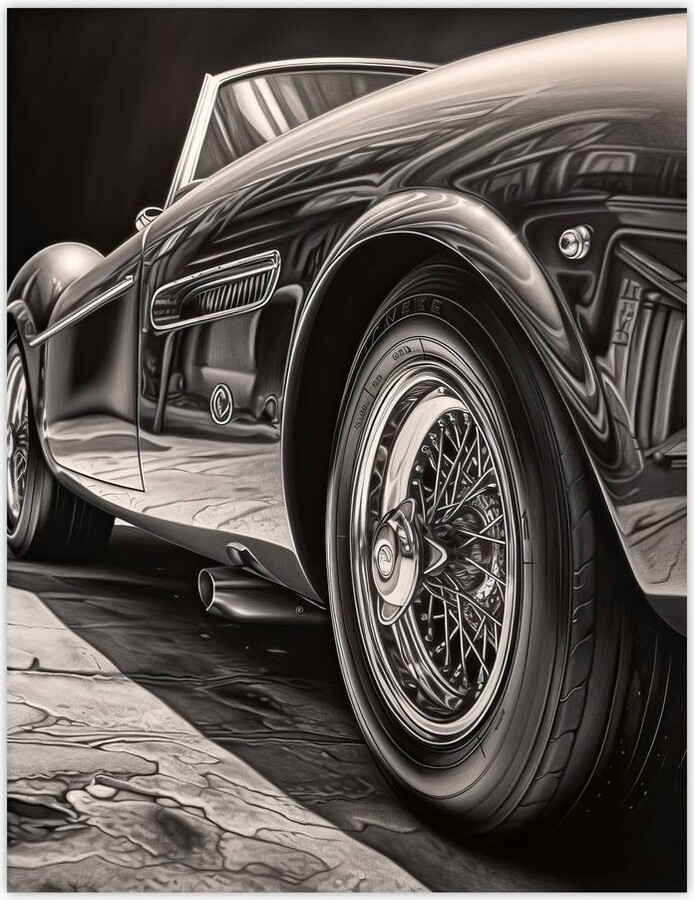 Artery8 Sleek And Sporty Hyper Realistic Graphite Drawing Sports Car ...