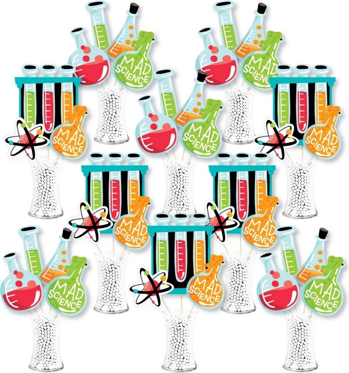 Big Dot Of Happiness Scientist Lab - Mad Science Centerpiece Sticks ...