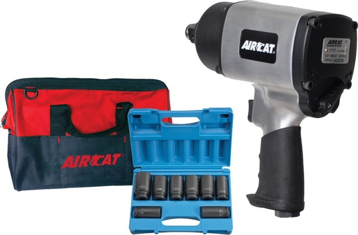 AIRCAT 1777K: 3/4-Inch Impact Wrench Kit with Refined Design Twin ...