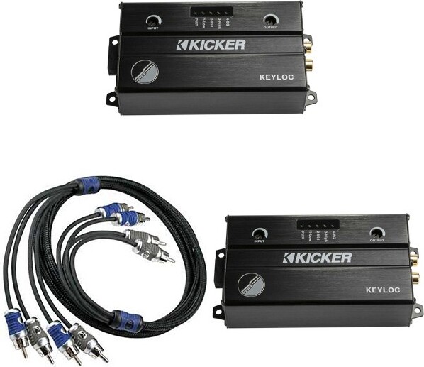 Kicker (2) 47KEYLOC Key Series Smart Powered Line-Out Converter ...