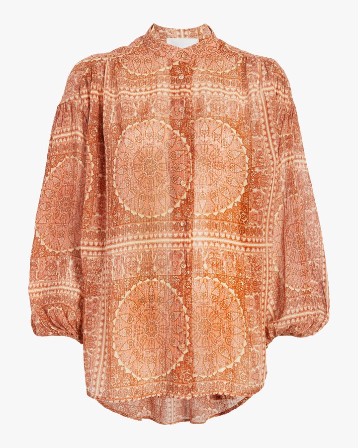 Zimmermann Primrose Crinkle Shirt - ShopStyle Tops