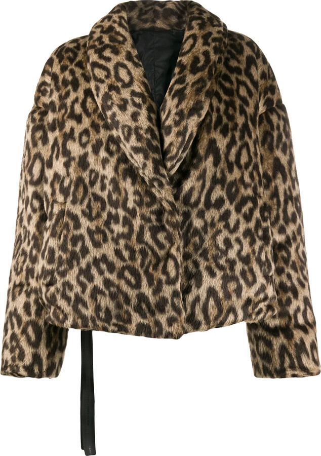 Unravel Project Leopard-Print Down Jacket - ShopStyle