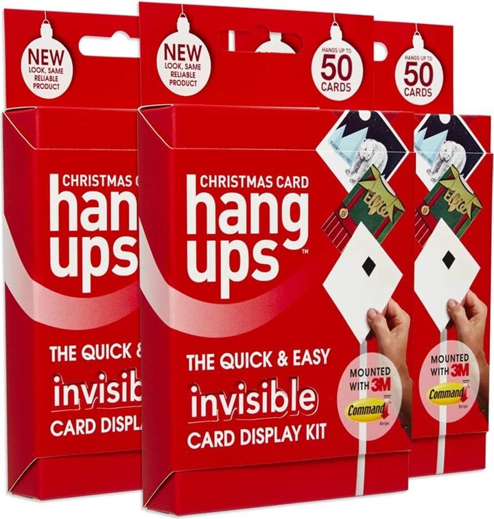 Hangups 3 x Christmas Cards Display Kit Christmas Card Holder with Non ...