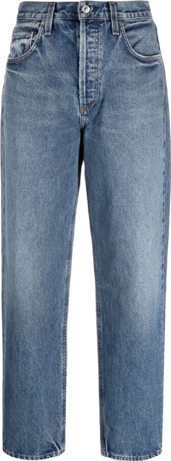 Citizens of Humanity Blue Devi Low-Rise Tapered Jeans - ShopStyle