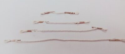 FixtureDisplays 6" Dual-End Looped White Cotton Cord Barbed Cord Loop ...