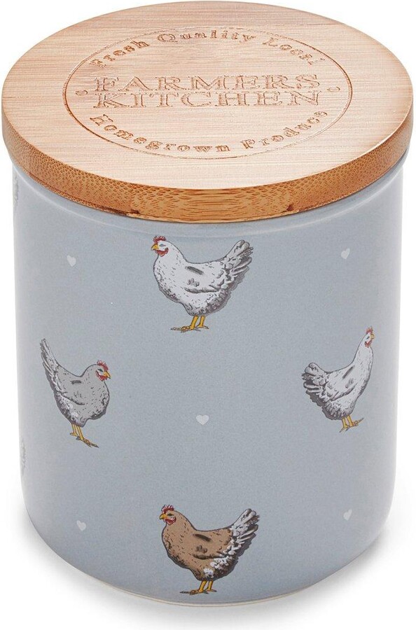 Cooksmart Farmers Kitchen Ceramic Canister Blue - ShopStyle Food ...