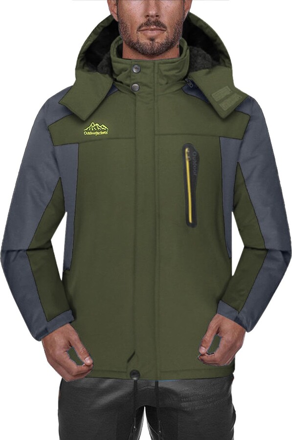 VESNIBA Men's Rain Jacket Vintage Smart Jackets for Men Uk Synthetic ...