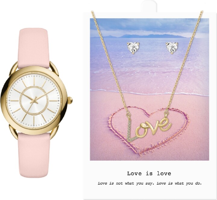 Jessica Carlyle Women's Analog, Three-Hand Quartz Blush Polyurethane ...