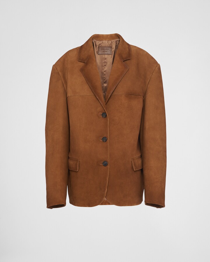 Prada Suede Jacket - ShopStyle