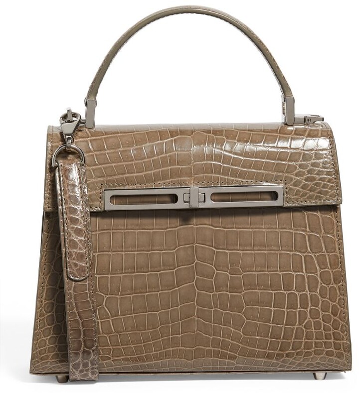 Llora Crocodile Leather Sofie Top-Handle Bag - ShopStyle Women's Fashion