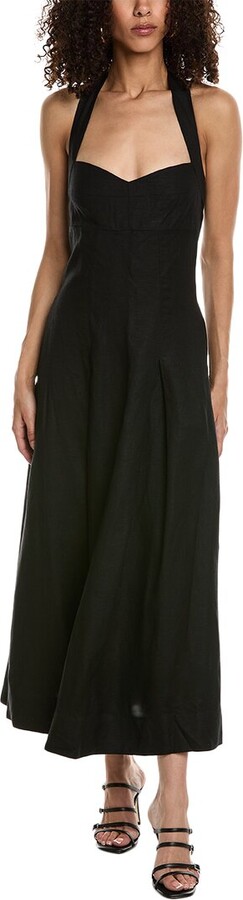 Nicholas Lulu Halter Linen-Blend Maxi Dress - ShopStyle