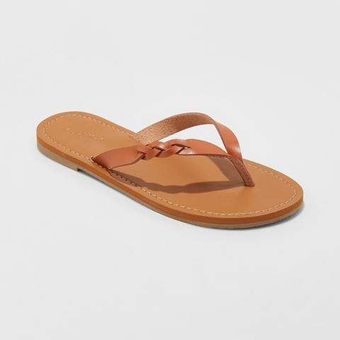 Universal Thread Women's Bobbie Braided Thong Flip Flop Sandals - ShopStyle