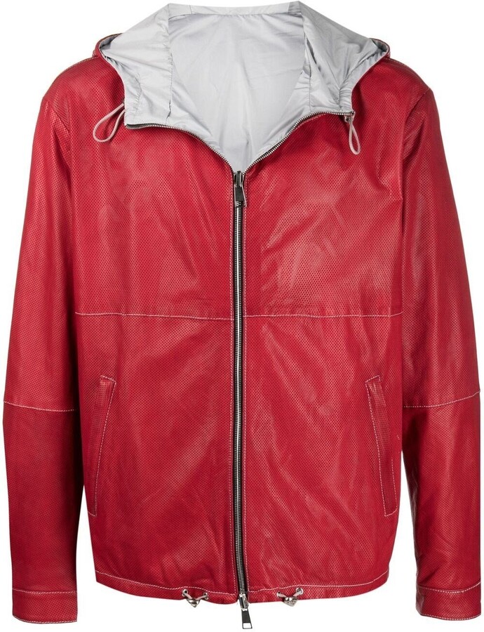 Suprema Leather and Nylon Reversible Jacket - ShopStyle Outerwear