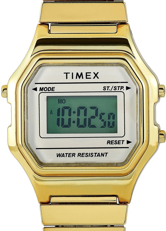 Timex Digital Mini 27 mm Gold-Tone Watch TW2T48000 - ShopStyle