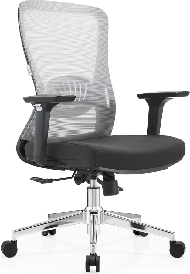 LeisureMod Office Ergonomic Mid-Back Mesh Computer Adjustable Lumbar ...