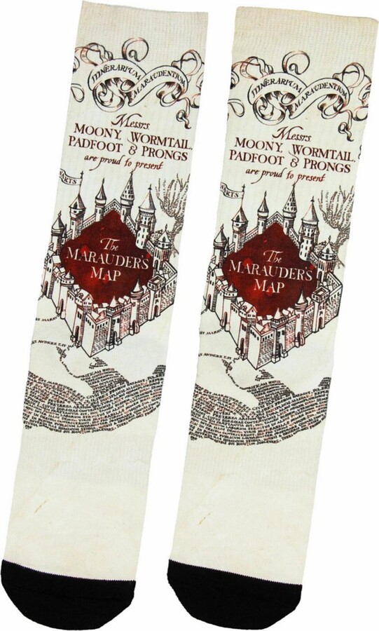 Harry Potter Marauders Map Sublimated Adult Unisex Crew Socks - ShopStyle