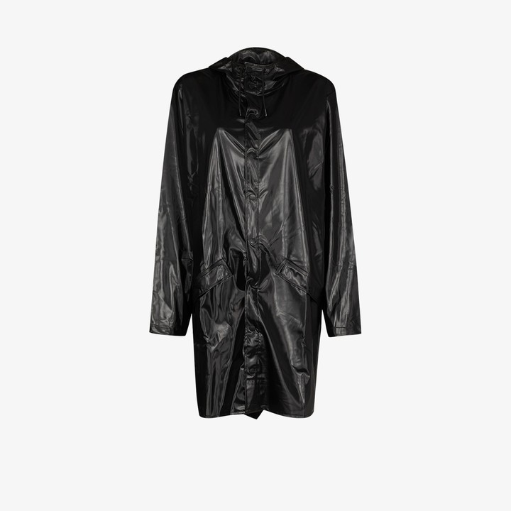 Rains Long Hooded Raincoat - ShopStyle