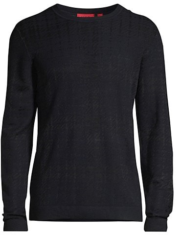 HUGO BOSS Shiny Relaxed Crew Sweater - ShopStyle