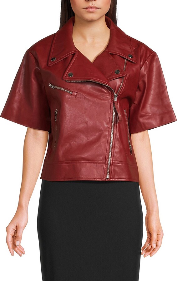 Susana Monaco Faux Leather Moto Jacket - ShopStyle