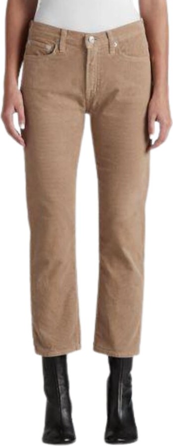Edwin Elin Cropped Straight Leg Jean In Camel - ShopStyle