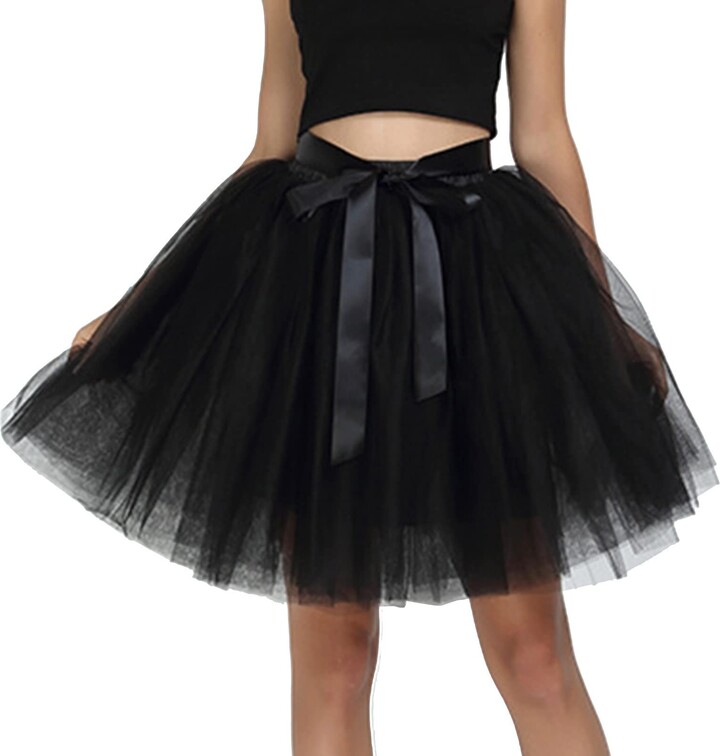 Hoothy-Herren Ladies Tulle Skirt Carnival Pink Tutu Red And Black Tutu ...