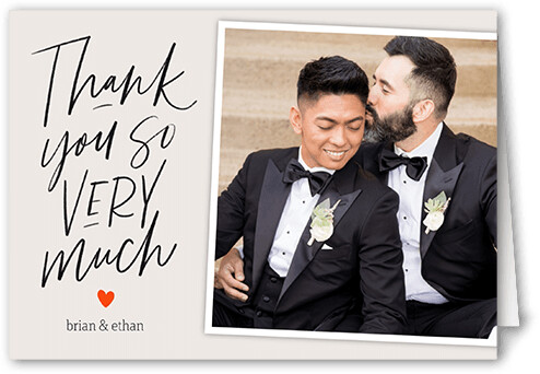 Shutterfly So Appreciative Thank You Card, 3x5, Matte, Folded Smooth ...