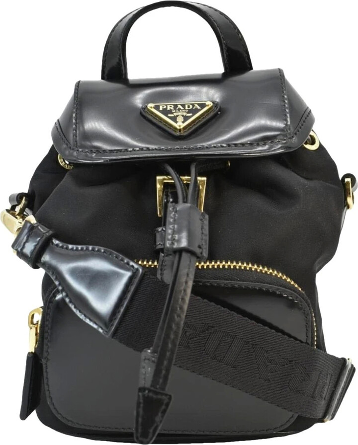 Prada Re-Nylon leather backpack - ShopStyle