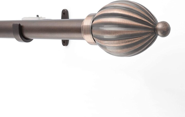 Deco Window 1 Inch Adjustable Antique Copper Curtain Rod for Windows ...