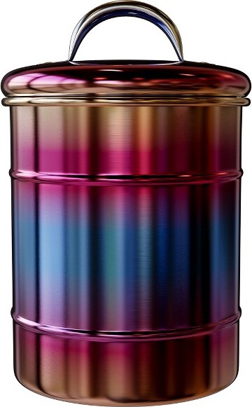 Amici Home Rainbow Storage Canister, Decorative Metal Container, 38 oz ...