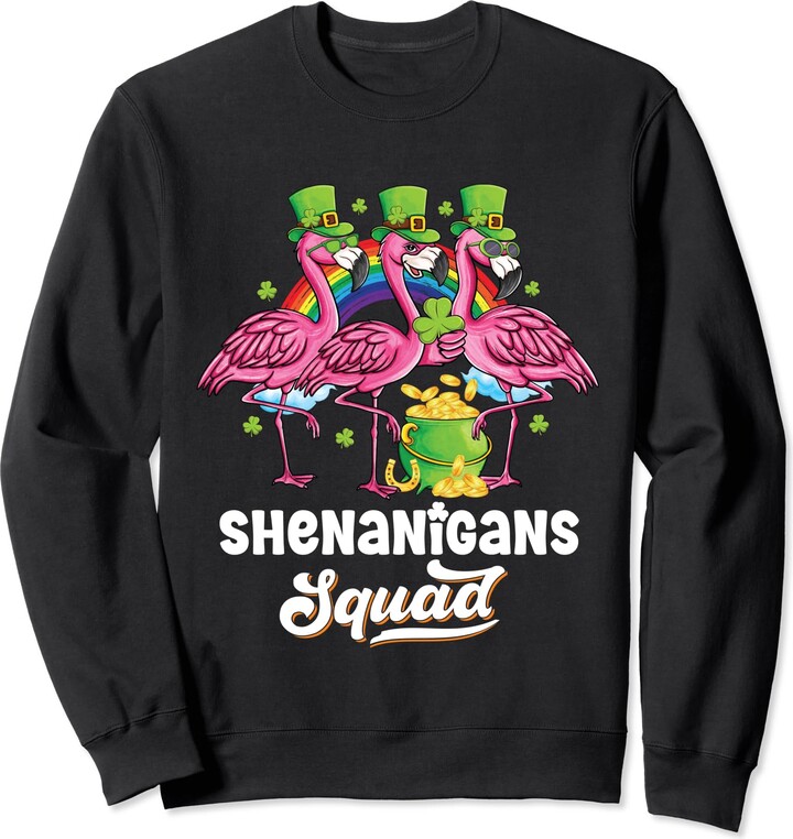Shamrocks Irish Flamingo St Patrick's Day Gifts Co Shenanigan Squad ...