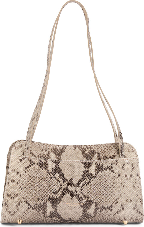 Divina Firenze Made In Italy Leather Python Baguette Shoulder Bag ...