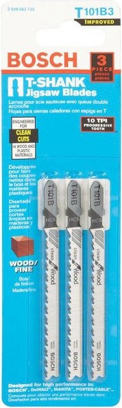 Bosch 4 in. Metal T-Shank Ground teeth and taper ground back Jig Saw ...