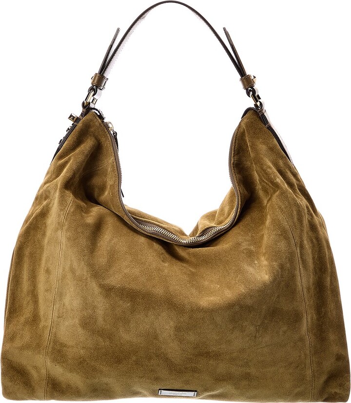 Jimmy Choo Ana Small Suede & Leather Hobo Bag - ShopStyle