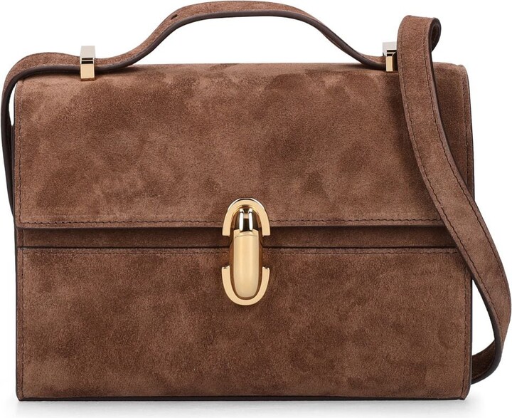 Savette The Symmetry 19 suede shoulder bag - ShopStyle