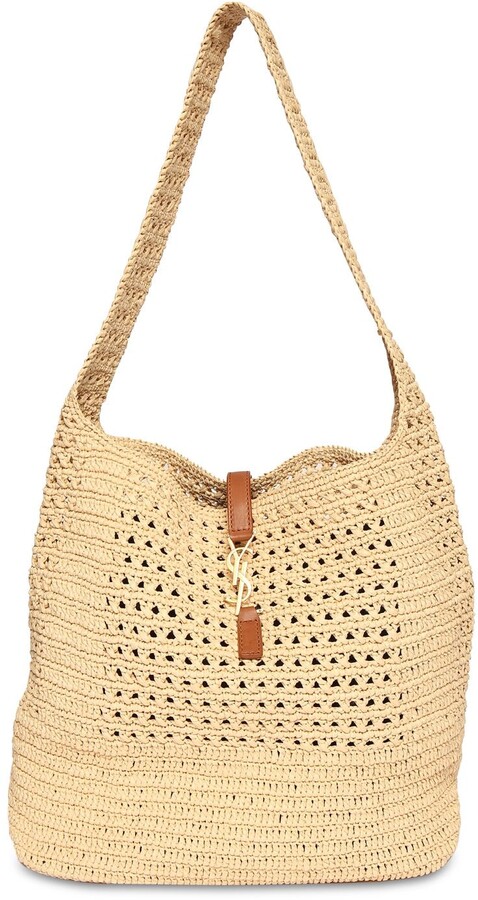 Saint Laurent Raffia hobo shoulder bag - ShopStyle
