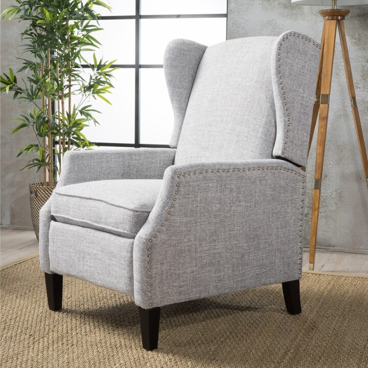 Pammeliinc Wing Back Glider Recliner, Adjustable Footstool and Back ...