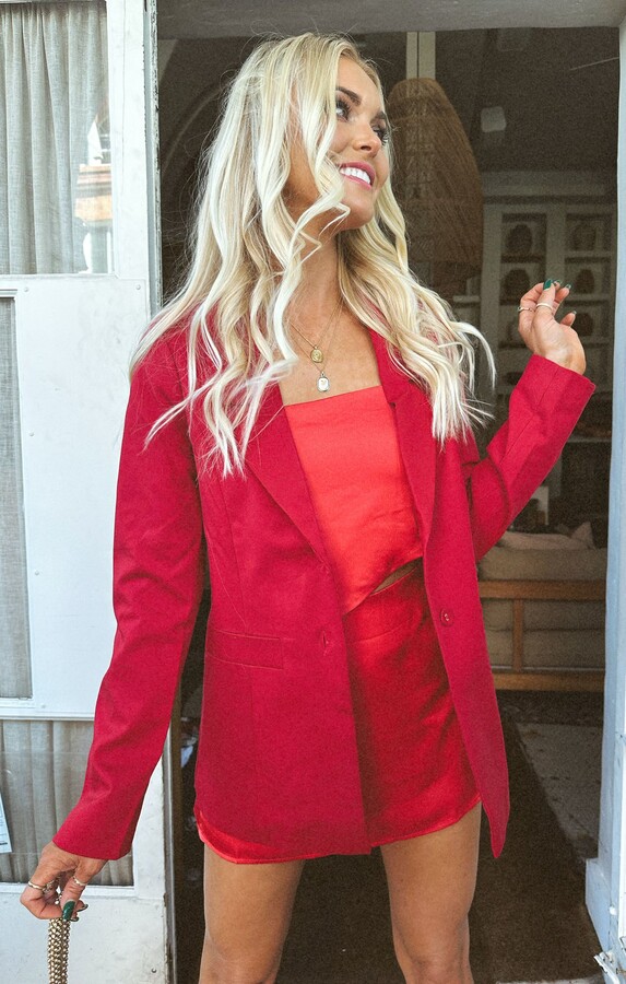 Show Me Your Mumu Major Blazer ~ Red Suiting - ShopStyle