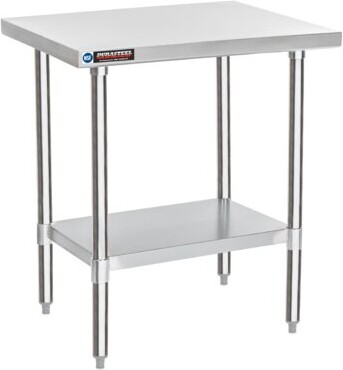 DuraSteel 24 x 30 Inch Commercial Stainless Steel Workbench Table with ...