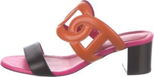 Hermes Bikini Leather Slides - ShopStyle