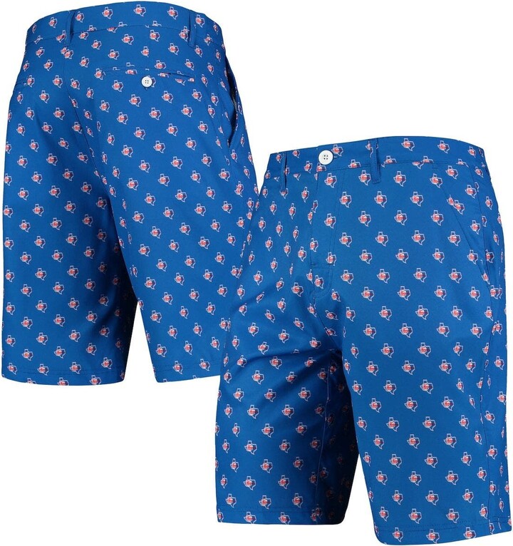 FOCO Men's Royal Texas Rangers Retro Repeat Logo Walking Shorts - ShopStyle