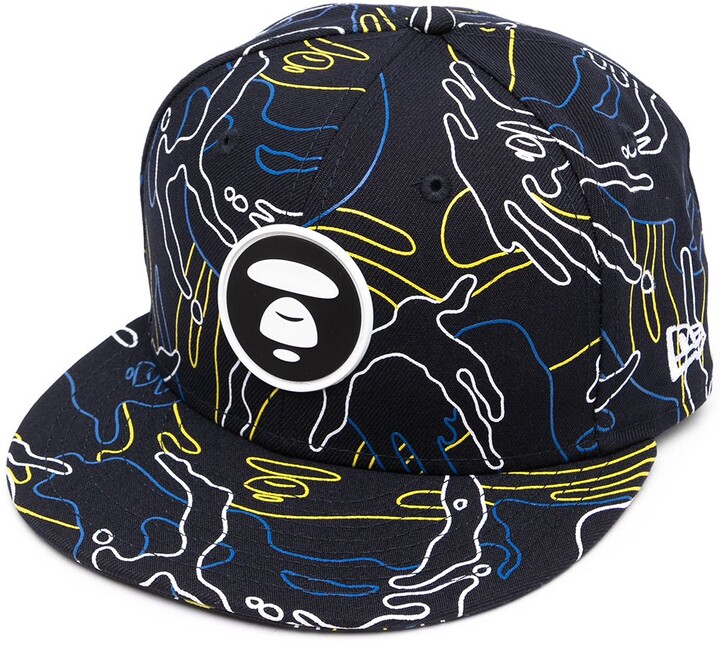 AAPE BY *A BATHING APE® Logo-Print Flat Cap - ShopStyle Hats