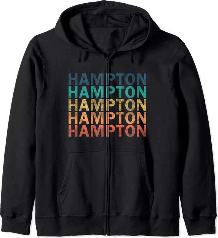 Hampton - Vintage Retro Hampton Name Zip Hoodie - ShopStyle T-shirts