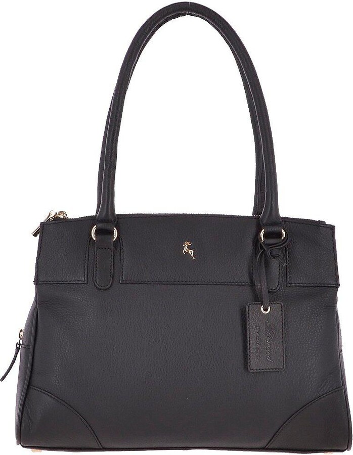 Ashwood Leather 'Elsie' Three Section Real Leather Shoulder Bag - ShopStyle