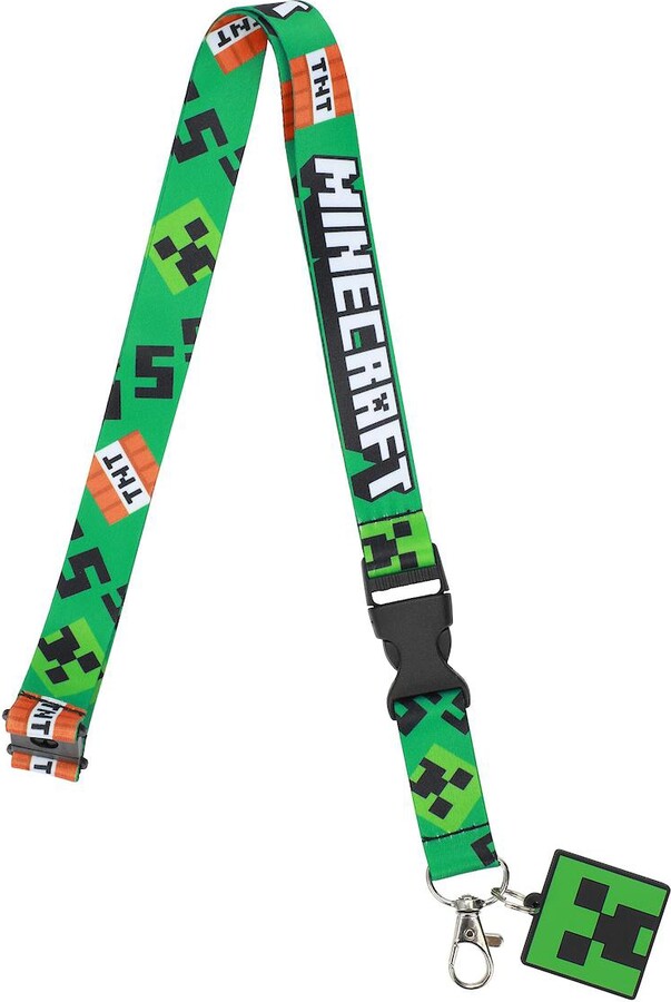 Minecraft Lanyard With Rubber Creeper Face Charm - ShopStyle Key Chains
