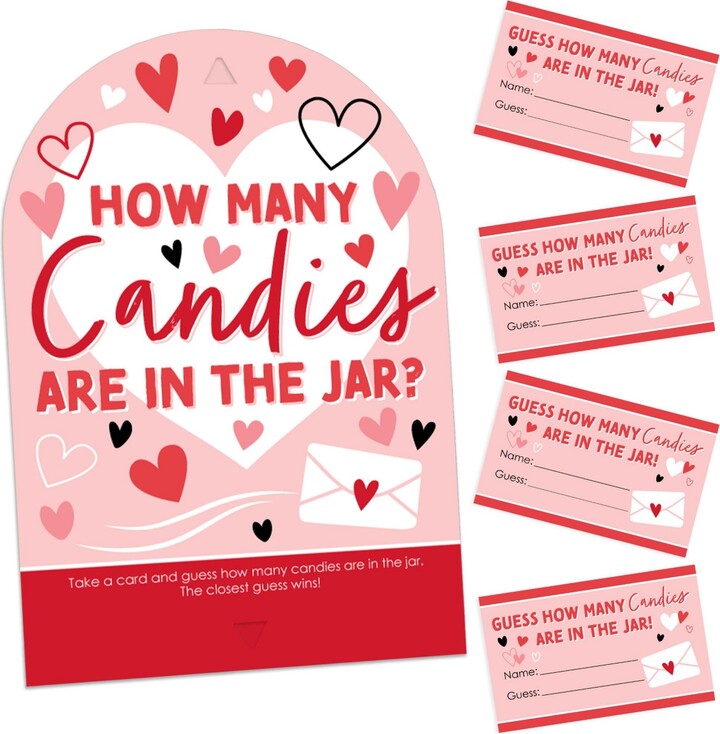 Big Dot Of Happiness Happy Valentine's Day How Many Valentine Hearts ...