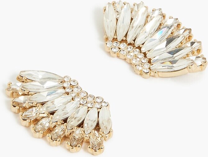J.Crew Factory Crystal flutter earrings - ShopStyle