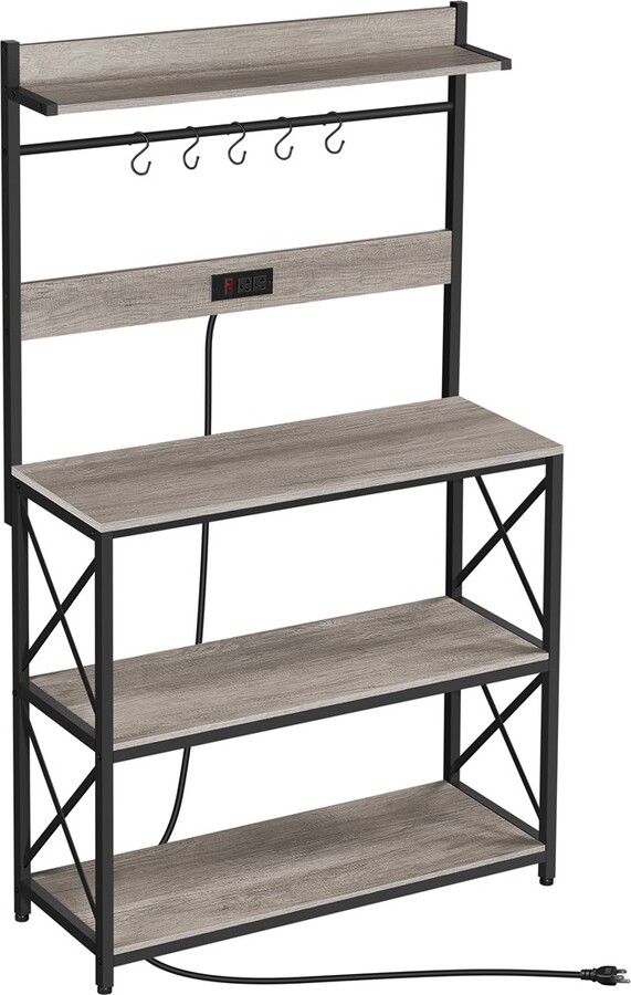 Yaheetech 63″ H Kitchen Baker’s Racks with 2 AC Outlets, 4-Tier ...