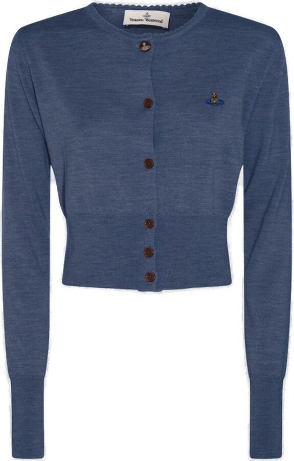 Vivienne Westwood Logo Embroidered Cardigan - ShopStyle