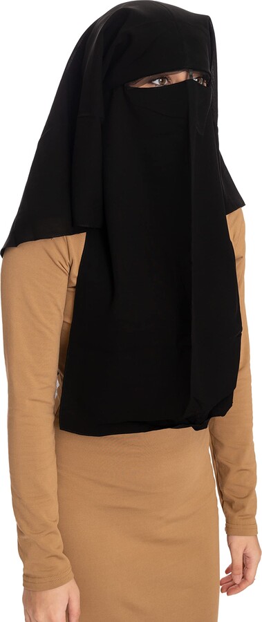 Haute Hijab TheHijabStore.com One Piece Three Layer Saudi Style Niqab ...